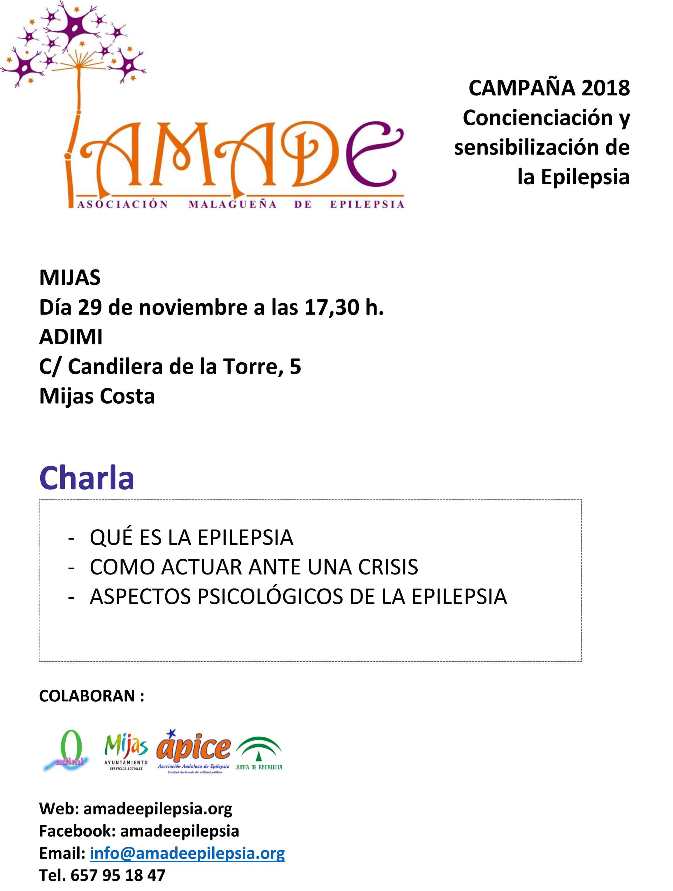 Charla de AMADE sobre concienciación y sensibilización de la epilepsia ...